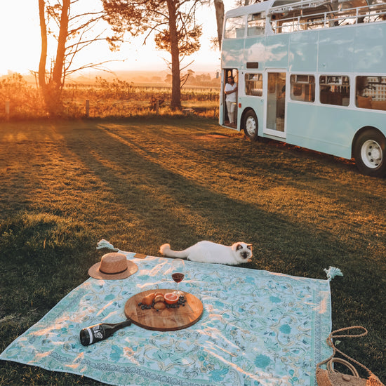 Forest Printed Picnic Rug Crystal – Wandering Folk